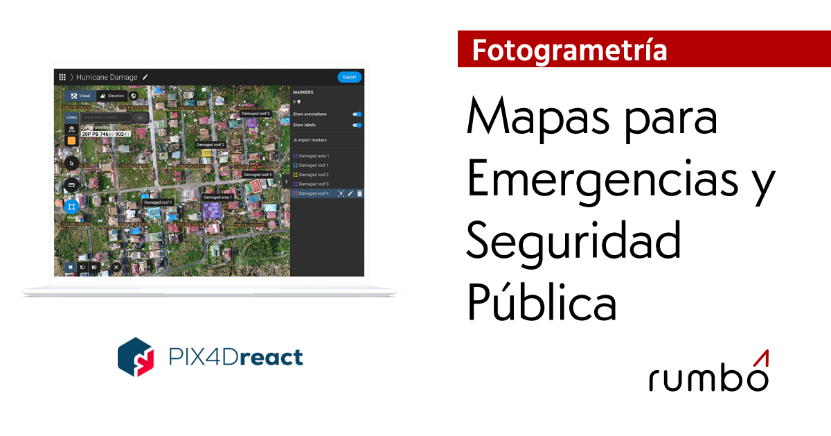Pix4Dreact| Rumbo GNSS